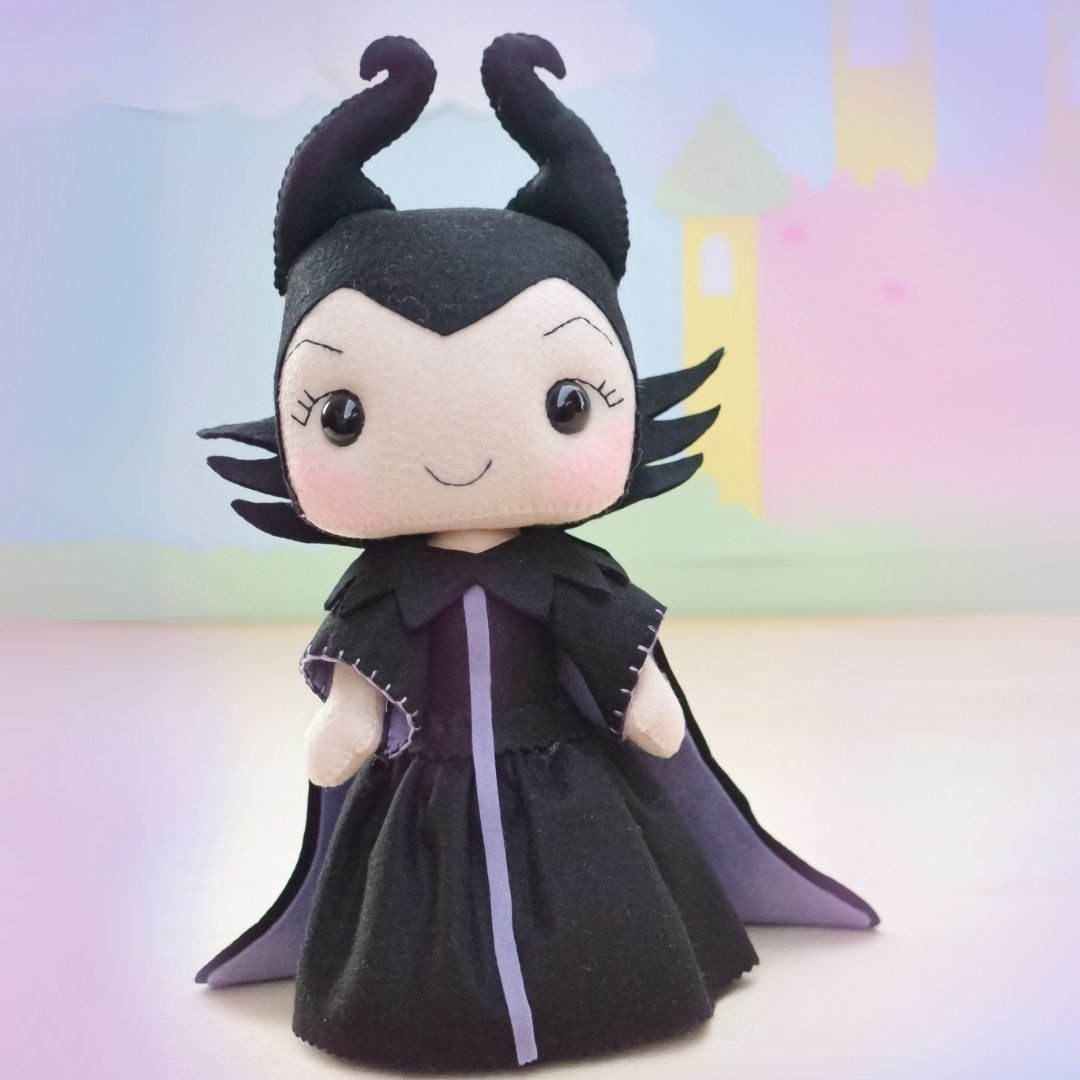 Maleficent Felt Pattern – Villain Plush PDF Template | FeltHaven